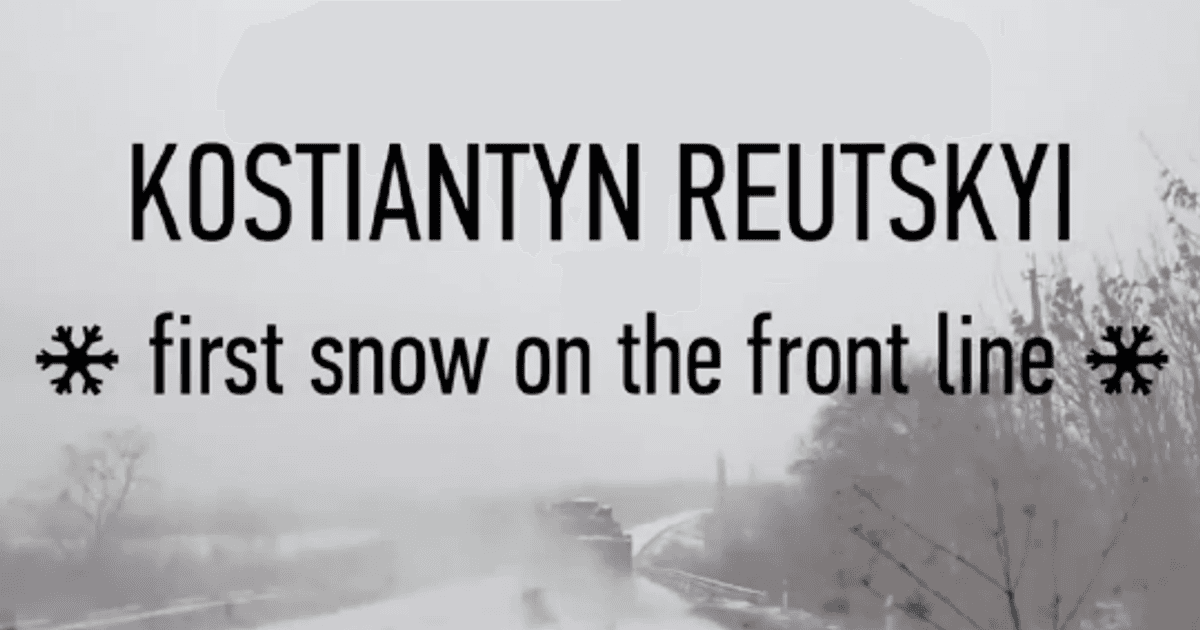 First Snow on the Front Line. Ukraine.