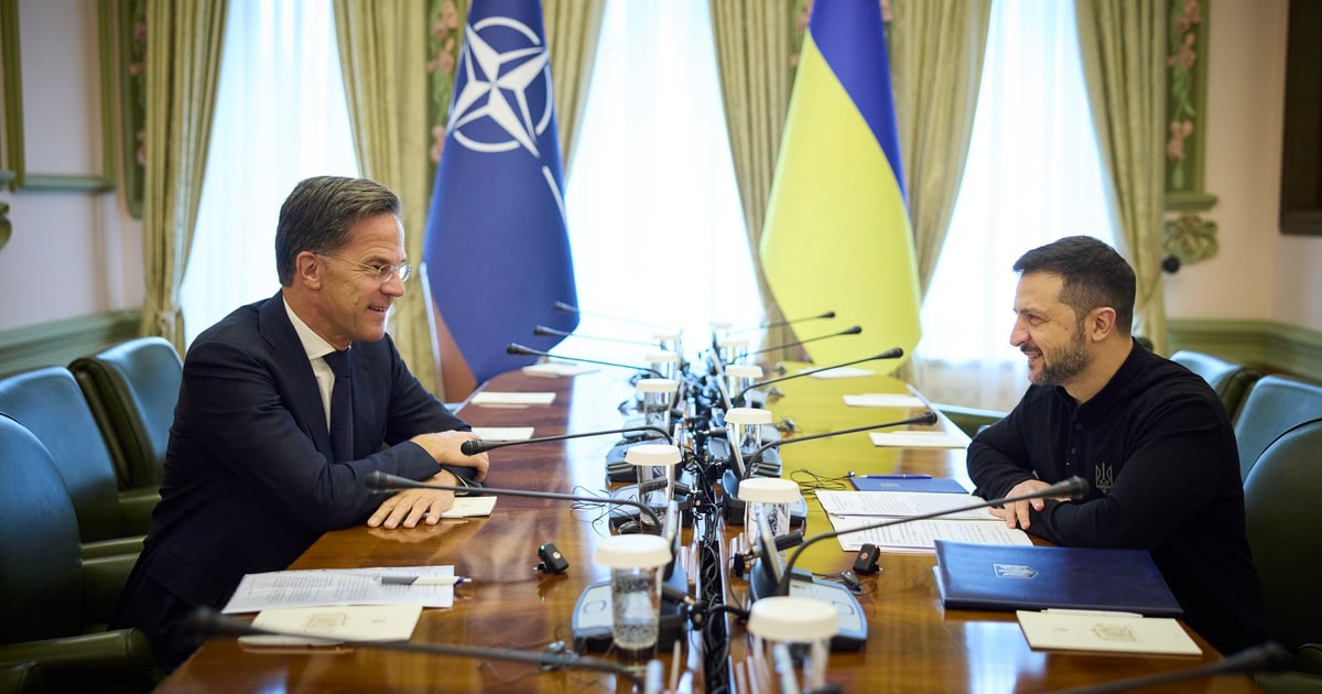 Newly appointed NATO Secretary General Mark Rutte arrives in Kyiv