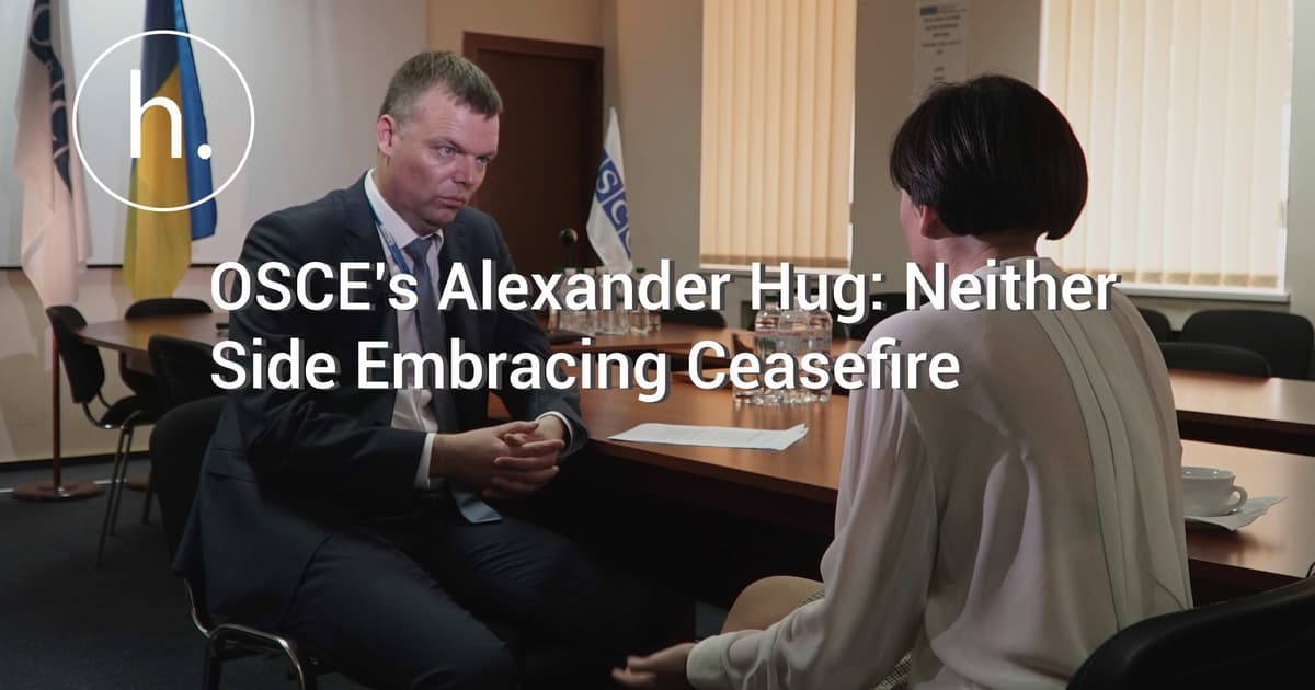 OSCE’s Alexander Hug: Neither Side Embracing Ceasefire