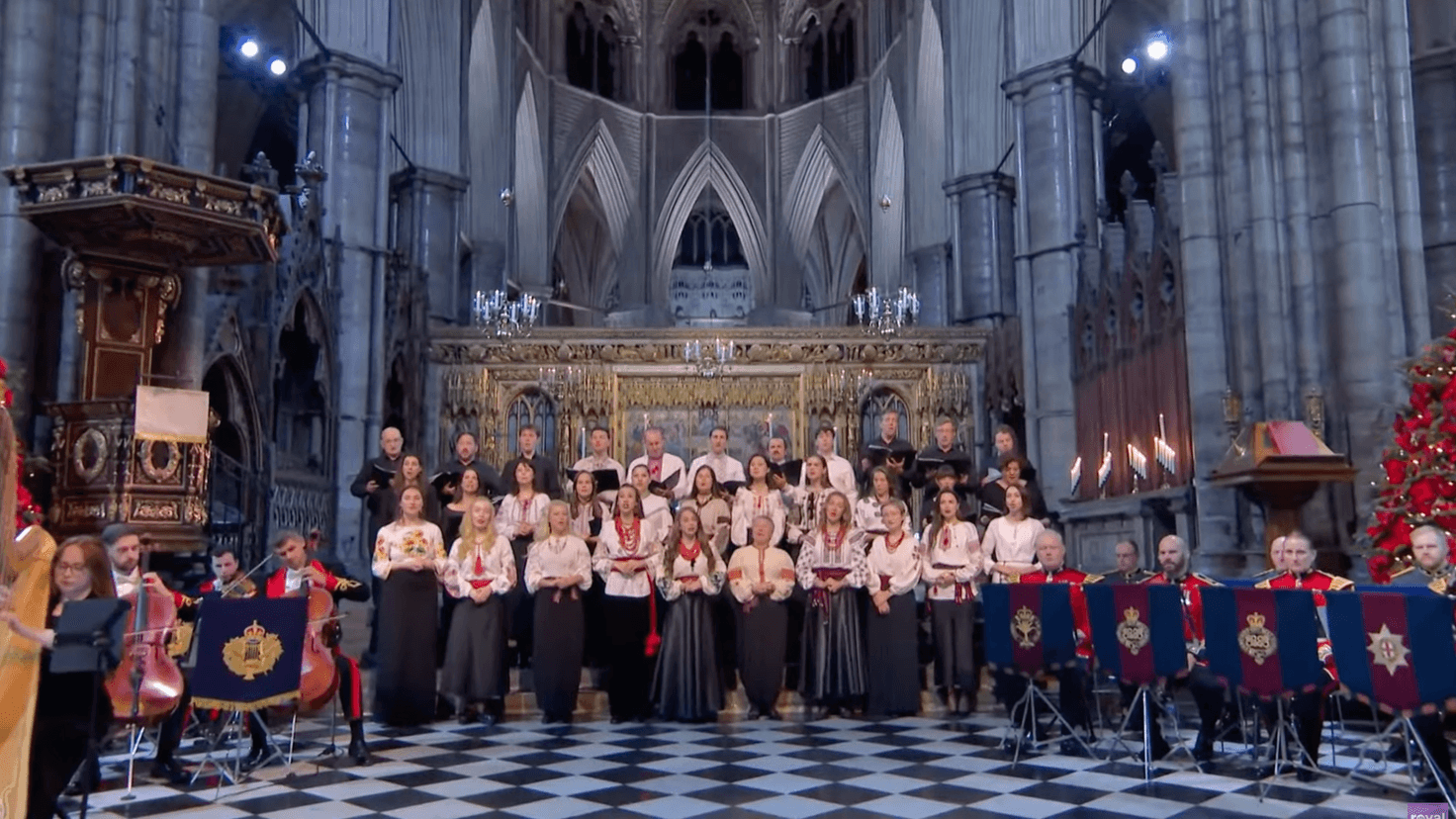 Ukrainian chorus sings Christmas carol in King Charles III's Christmas ...